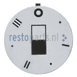 KNOPSYMBOOL SCHAKELAAR 7-STANDEN OD Ø 45MM ZILVER | Restoparts